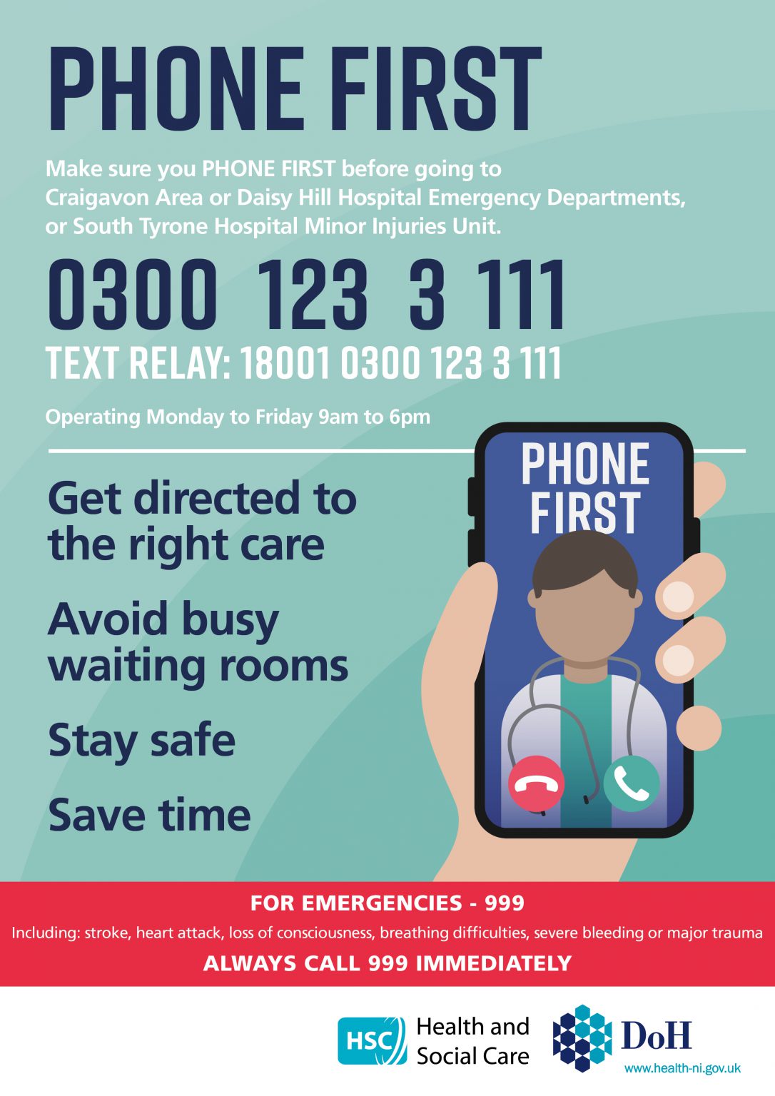 Phone First for urgent care | Southern Health & Social Care Trust