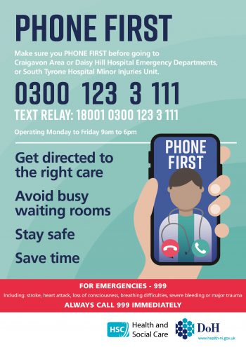 Phone First for urgent care | Southern Health & Social Care Trust