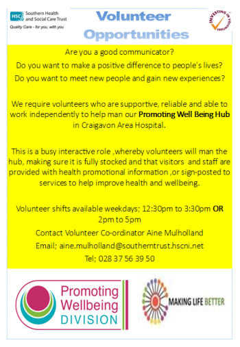 Volunteering | Southern Health & Social Care Trust